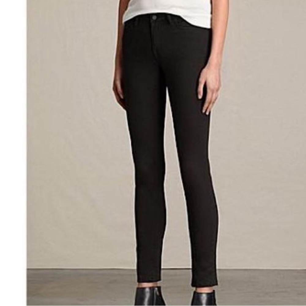 Allsaints Stilt Jet Black Skinny Jean Size 26 - Gem